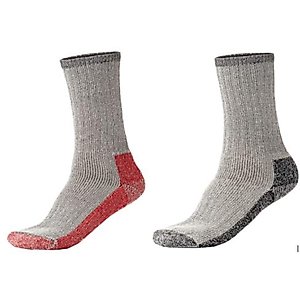 Terramar Mens Thermal (2 Pack) Crew Socks, Black, 10-13 US