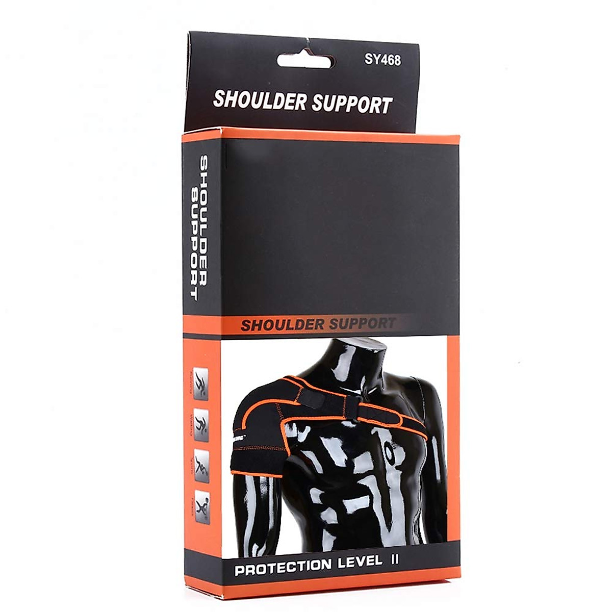 Shoulder Stability Brace, Compression Sleeves Recovery Rotator Cuff Support Wrap with Pressure Pad Adjustable Breathable Arm Strap for Men Women AC Joint Pain Relief Injuries Tears Dislocated