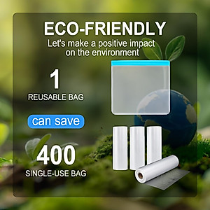 12 Pack -11"x10'' Reusable Gallon Bags BPA Free Freezer Bags, Leakproof Safe Food Storage Bags for Veggies,Marinate Meats,Snacks,Sandwiches from Kitchen to Travel and Home Organization