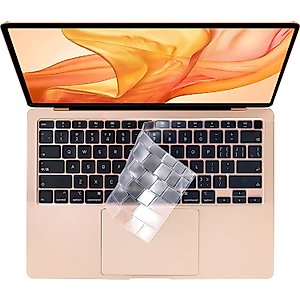 EooCoo Keyboard Cover Premium Ultra Thin Compatible for 2021 2020 MacBook Air 13 inch M1 A2337 A2179 with Retina Display, US Layout, TPU Clear