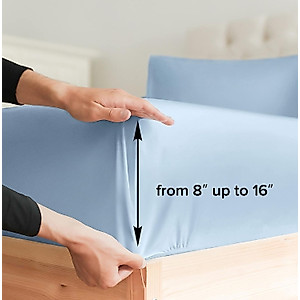 Luxurious Sateen Cotton Full Size Sheet Set: 100% Cotton Sheets,Soft, and Hotel Quality Bedding