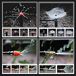 Drip Irrigation Kit, MUCIAKIE 233FT Irrigation System, Automatic Patio Misting Plant Garden Watering System with 1/4 inch 1/2 inch Black Distribution Tubing Hose Adjustable Nozzle Emitters Sprinkler Barbed Fittings