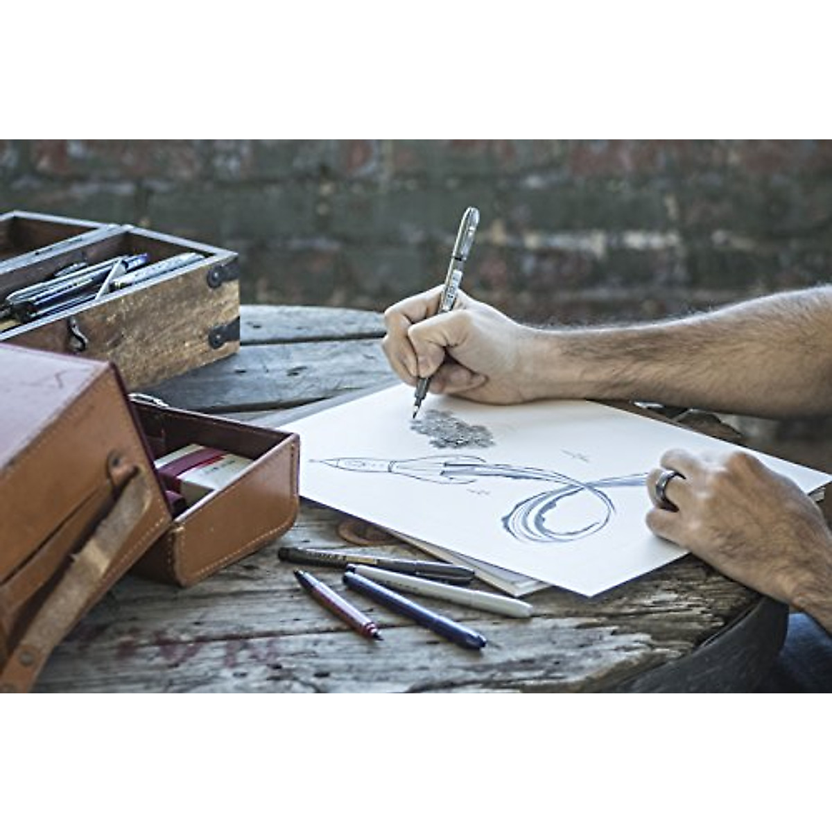 Zebra Pen Zensations Brush Pen, Brush Tip, Black Water-Resistant Ink, 1-Pack