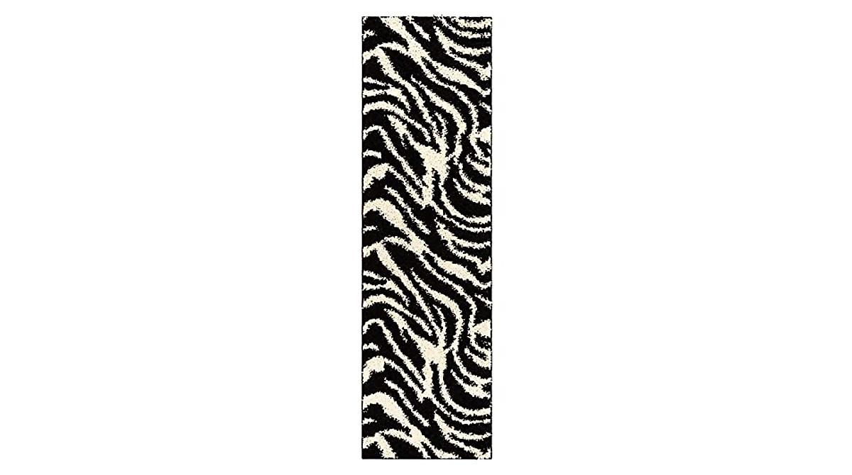 Well Woven Zebra Print Runner Rug – Plush & Easy Care