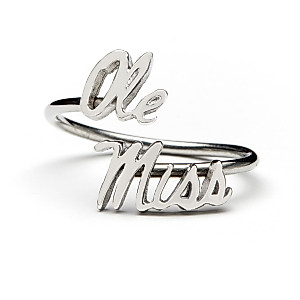Stone Armory University of Mississippi Ole Miss Jewelry - Ole Miss Stainless Steel Ring - Hypoallergenic and Adjustable Sizes 5-12 - Ole Miss Gifts for Women