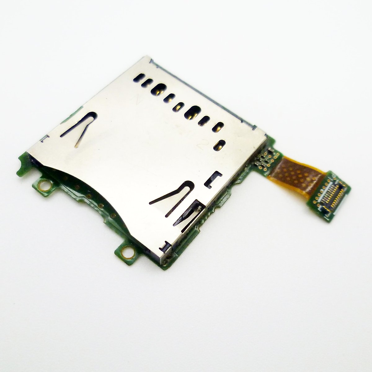 SD Memory Card Reader Slot Socket Tray with PCB Board Flex Cable Connection Replacement Compatible with Nintendo 3DS (2pcs)