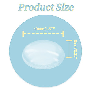 Cionyce 6 Pack Self-Adhesive Door Stopper Clear Wall Bumper Round Door Knob Protector 40mm Stick Bumper