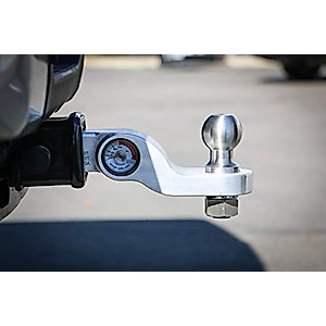 Weigh Safe Fixed Height Ball Mount WSFH2-2-01, 2" Drop & 2" Receiver, 10,000lbs GTW, 1,500lbs Tongue Weight - Built-in Tongue Weight Gauge & Includes 2" Stainless Steel Tow Ball