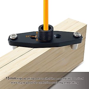 Wdwlbsm Dowel Jig Kit for Floating Shelf Bracket Drill Guide for Straight Holes Self Centering Doweling Jig for Hidden Shelf Brackets Woodworking Drilling