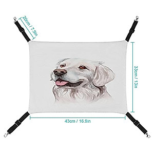 Cute Dog Painting Pet Hammock Bed Guinea Pig Cage Hammock Small Animal Hanging Bed for Ferret, Chinchilla, Puppy and Other Small Animals