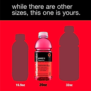 vitaminwater power-c electrolyte enhanced water w/ vitamins, dragonfruit drinks, 20 fl oz, 12 Pack