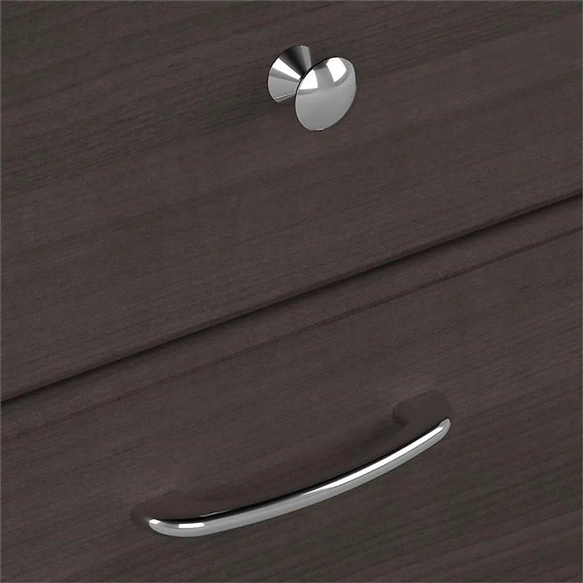 Bush Furniture Cabot 60W L Shaped Computer Desk with Drawers, Heather Gray