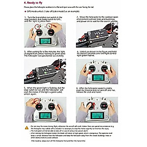 doerwye 2.4G FW450 V2 6CH Remote Control Helicopter 3D Smart GPS Helicopters RTF H1 Flight Control Brushless Motor Drone Quadcopter Full Metal Altitude Hold Aircraft Xmas Birthday Gift