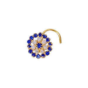 Indian Nose Stud CZ Simulated Diamond Nose Piercing Indian Nose Ring Bollywood Nose Stud Indian Nose Piercing Gold Nose Ring Stud Bridal Wedding Nose Ring Jewelry