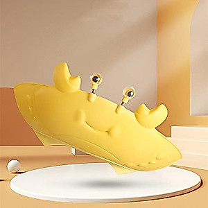 FUSACONY Baby Shower Cap, Adjustable Silicone Shampoo Cap, Hair Washing Hat, Eyes Ears and Face Protector, Baby Bath Head Shield for Kids,Infant,Toddlers, Child (Yellow)