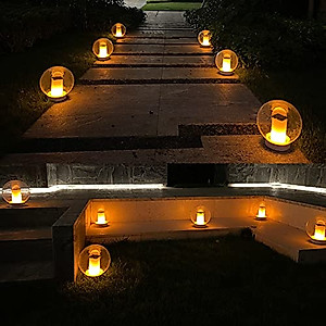 Floating Pool Lights 3pcs, Solar Flame Lights Flickering IP68 Waterproof Ball Lights, Solar Powered Pool Accessories,Outdoor Lantern Landscape Decoration Lamp for Pool, Pond, Event, Party, Garden