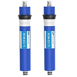 Vegebe 75 GPD RO Membrane Filter 12"x1.8" Reverse Osmosis Membrane Element Replacement Fits Under Sink RO Drinking Water Filter Filtration Purifier System, 2 Pack