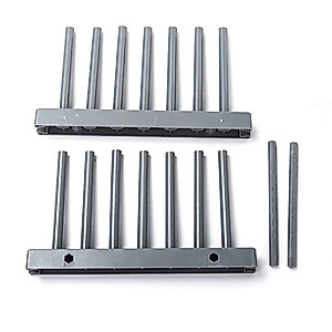 Teensery 2 Pcs Plastic Dish Rack Detachable Plate Pot Cup Lid Drying Storage Holder Stand for Home Kitchen Cabinet (White, Grey)