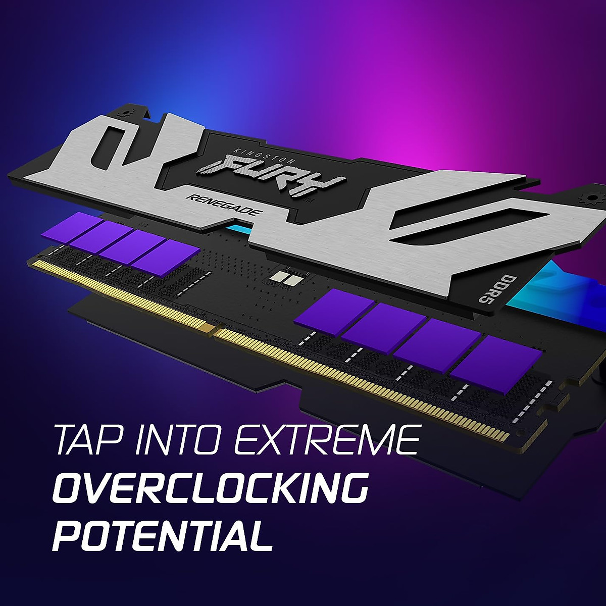 Kingston FURY Renegade RGB 32GB (2x16GB) 6400MT/s DDR5 CL32 DIMM Desktop Memory (Kit of 2) | Intel XMP 3.0 | Overclocking Stability | KF564C32RSAK2-32