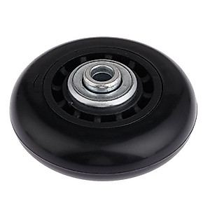 Mtsooning 2 Sets Luggage Wheel Replacement Kit, 60x17mm Rubber Swivel Caster Wheels, Suitcase Bearings Repair Wheels with Screws Axles Wrench Bearings,Inline Outdoor Skate Wheels