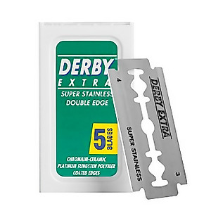 100 "Derby Extra Professional" Double Edge Razor Blades for straight razor
