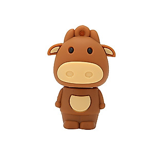 Heayzoki 16GB/32GB/64GB/128GB USB Flash Drive,Thumb Drives Memory Drive,Portable Cartoon Cow Doll Storage Memory Drive,for USB‑A Port Desktop Computer Laptop Tablet Computer TV(64GB)
