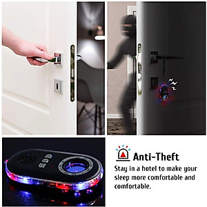 XinYu Anti-Spy Hidden Camera Detector Infrared Portable Safesound Personal Alarm 3-in-1 Functionality Defense Emergency Alert with Mini LED Flashlight for Home Hotel Travel Suitcase Security Box