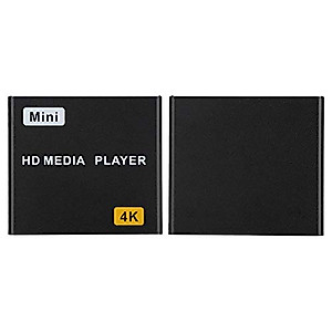 HDMI Media Player,4K 1080P Full HD Digital Media Player Support HDMI/AV Output,Play Video and Photos with USB Drive/SD Cards/External Devices For Android(US Plug)