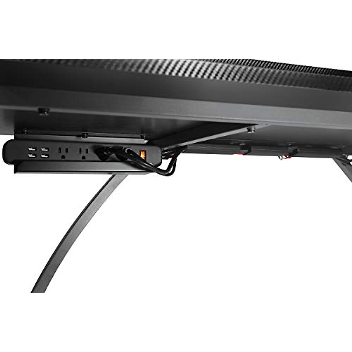 OSP Home Furnishings Alpha Battlestation Gaming Desk, Black