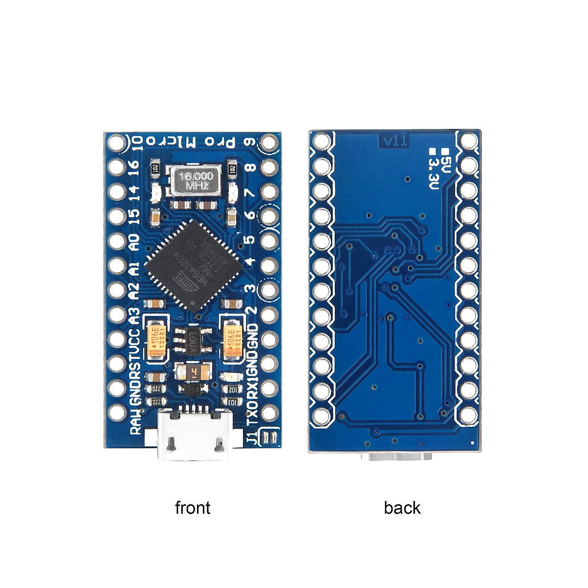 OSOYOO Pro Micro 5V/16MHz Module Board with 2 Row pin Header Replace wit Pro Mini for Arduino