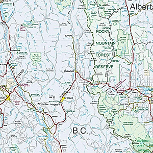 Southwest Alberta and Southeast British Columbia Map | Gem Trek Maps