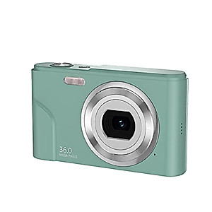 QSYY Boys and Girls Children's Digital Camera-36 Million Pixels, 16X Digital Zoom, with 32GB SD Card, High-Definition 1080P Rechargeable Mini Camera, Suitable for Students, Teenagers, Children,Green