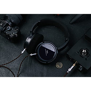 Linsoul HarmonicDyne Athena Semi-Closed Over-Ear Wired HiFi Headphone with 50mm Dynamic Driver, Glass Faceplate, Detachable OCC Cable for Audiophile Studio Musician