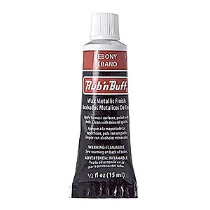 AMACO Rub n Buff Wax Metallic Finish - Rub n Buff Ebony 15ml Tube - Versatile Gilding Wax for Finishing Furniture Antiquing and Restoration - Rub and Buff Colors Single Tube