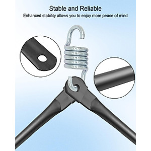 2 Pcs 100cm/39.4inch Garden Swing Replacement Rods for Hanging Swing Seat to Frame, Black Metal Round Rods