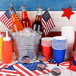 ArtCreativity Metal Stars & Stripes Yoyos, Set of 12 , 4th of July Party Favors, USA Flag Yo-Yo Toys, Fun Patriotic Accessories for Independence, Memorial, and Veterans Day