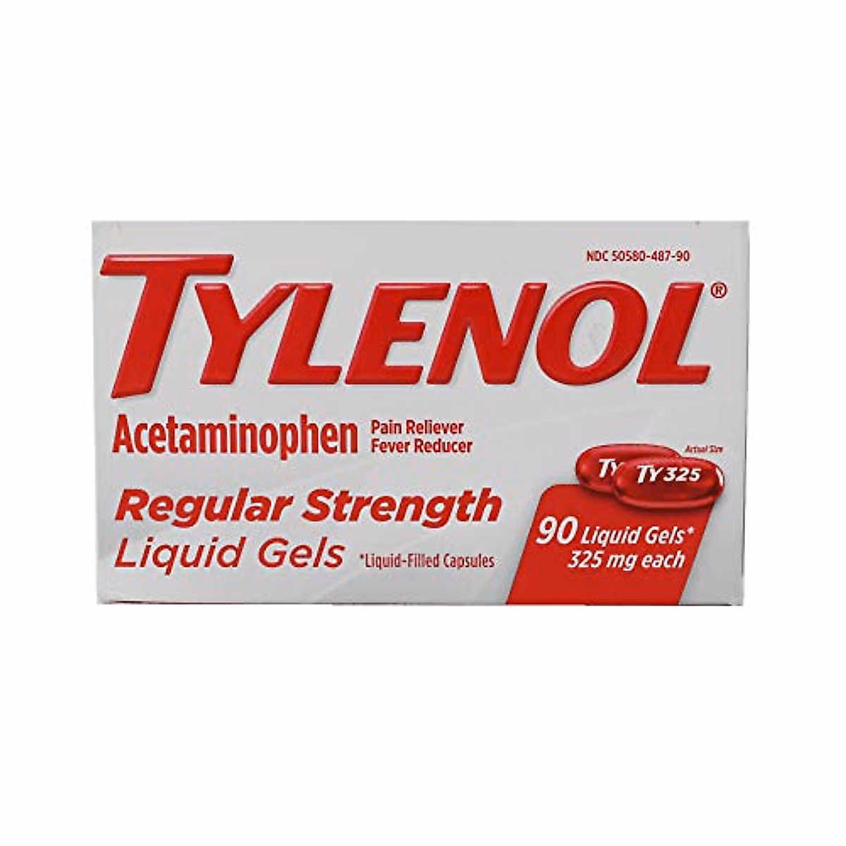 Tylenol Regular Strength Liquid Gels 90 ct, (Value Pack of 2)