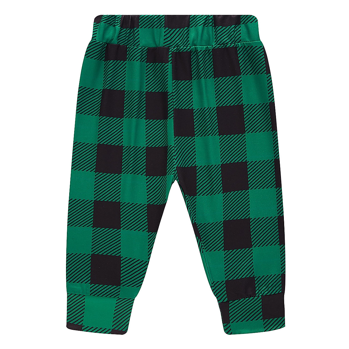 Kewlent Baby Boy Outfits My First St Patrick's Day Clothes Pant Set (Green grid, 0-3 Months)