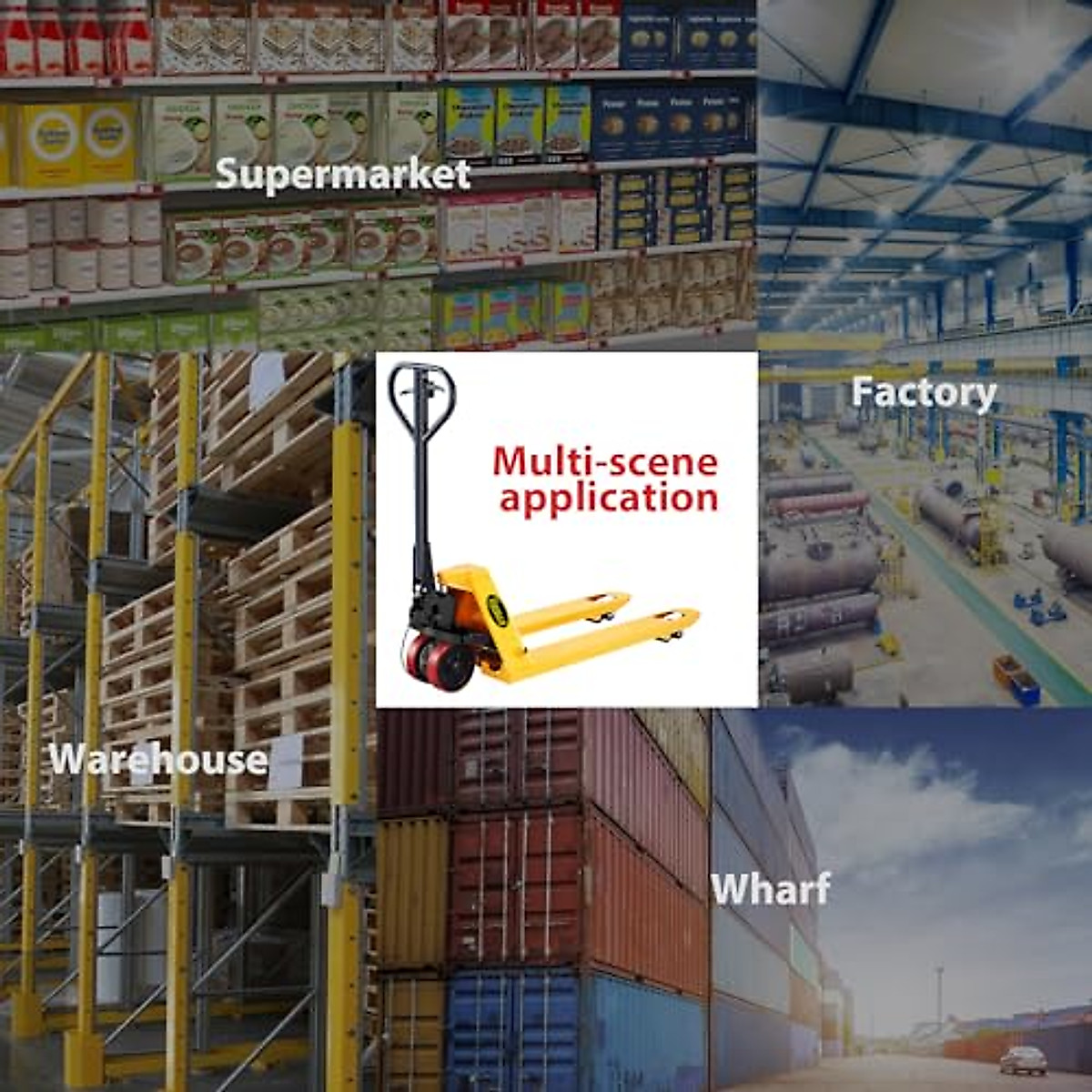 APOLLOLIFT Pallet Jack with Brake System, Heavy Duty Pallet Jack 5500lbs Capacity 48" Lx27 W Forks Standard Pallet Truck for Warehouse