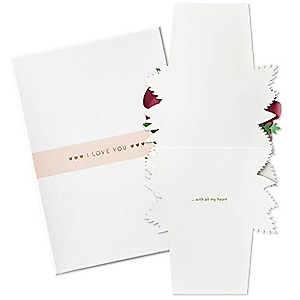 Hallmark Signature Paper Craft Flowers Displayable Bouquet Anniversary Card, Valentines Day Card, Love Card (I Love You)
