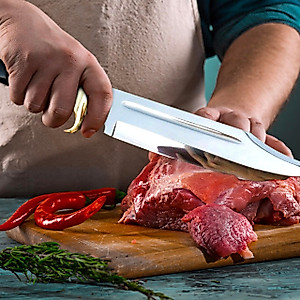 Rising Crafts 14" Crocodile Dundee Bowie Knife - Fixed Blade Survival & Hunting Knife With Sheath - Tactical for Camping, Outdoor, Bushcraft - Gift for Men