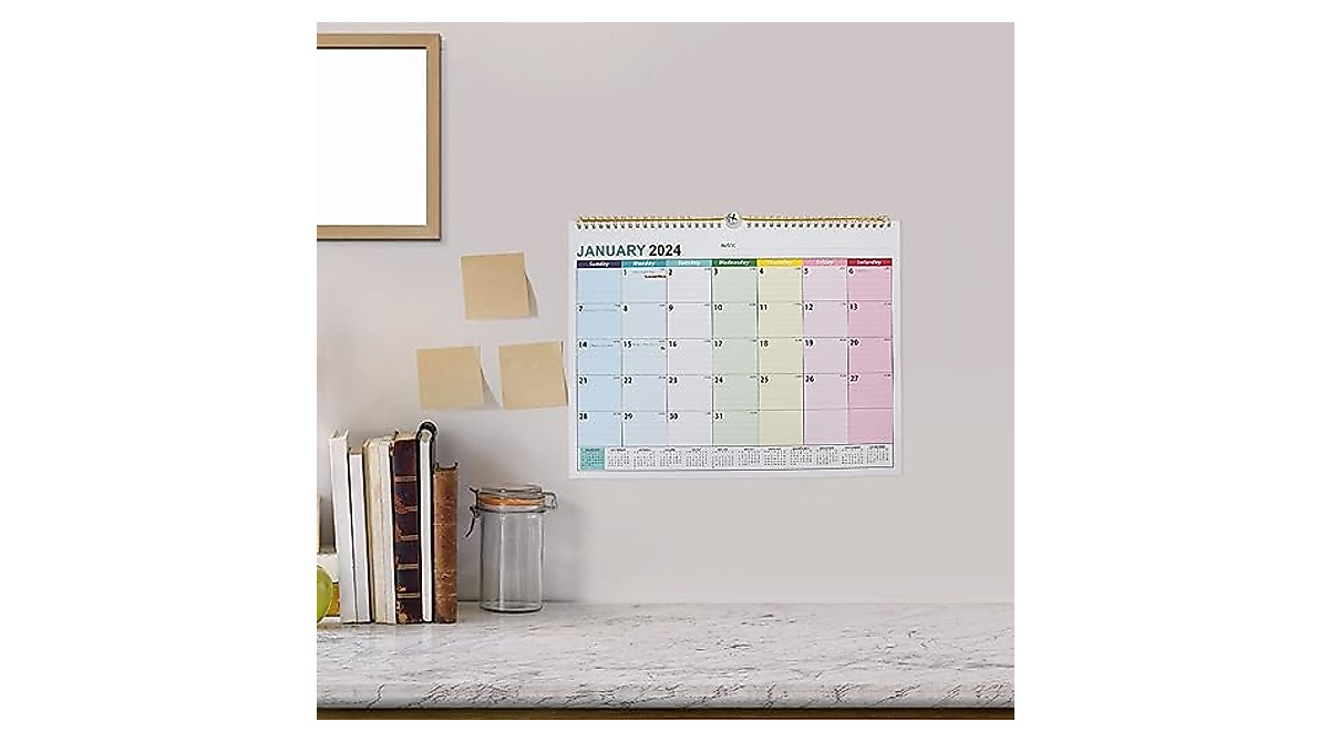 NUOBESTY Wall Calendar 2024-2025 for Home Office