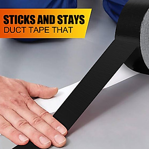 DSUWAZU 5Pack Duct Tape Heavy Duty, 2 inches x 30 Yards Strong, Flexible, No Residue, All-Weather and Tear by Hand-Bulk Value for Repairs,Industrial, Professional Use(Black)