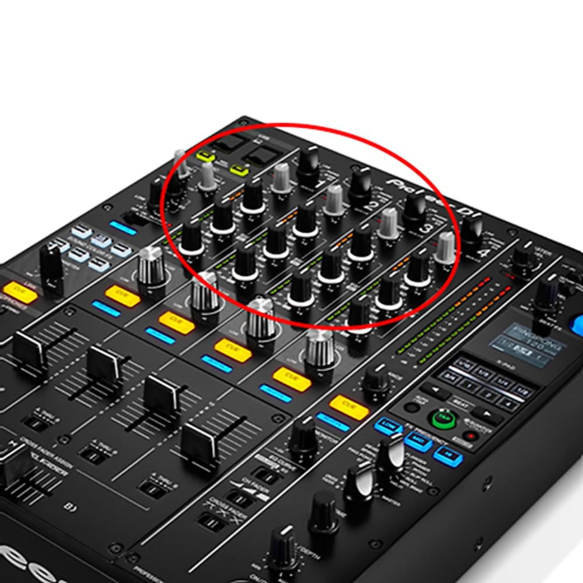 WXYINSPAS 5pcs Universal EQ Rotary Knob Replacement Equalizer Potentiometer Fader Knobs Push Rod Cap for DJ Controller Mixer Console Pioneer DJM、DDJ、XDJ, Denon Numark AKAI RANE VESTAX (Grey Hats)
