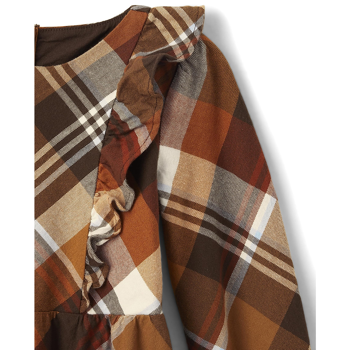 Gymboree,and Toddler Long Sleeve Casual Print Dresses,Flutter Plaid,5T