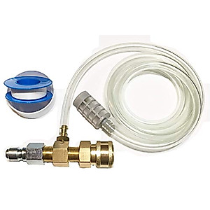 Sellerocity Kit Pressure Washer Chemical Detergent Soap Down Stream Injector 3-5 GPM 2.1 Orifice, Hose Filter & 3/8 NPT Size Quick Connects