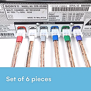 6 Pieces Wire Cord Cable JST Connectors for Sony and Samsung Home Theater Speaker 4.2mm Tool-Free Quick Splice connectors Made in The USA