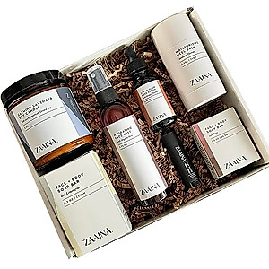 Spa Gift Set for Her, Natural and Clean Beauty Box, Relaxing Unique Spa Gift Basket for Women, Luxury Self-Care Birthday Gifts for Women by ZAAINA