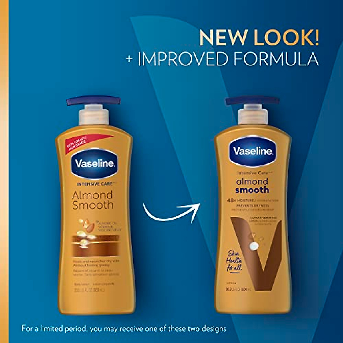 Vaseline Intensive Care hand and body lotion Almond Smooth for Rich Moisturization 20.3 Oz