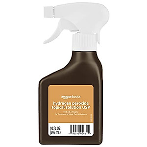 Amazon Basics Hydrogen Peroxide Topical Solution USP Spray Bottle, 10 Fl. Oz, Pack of 6